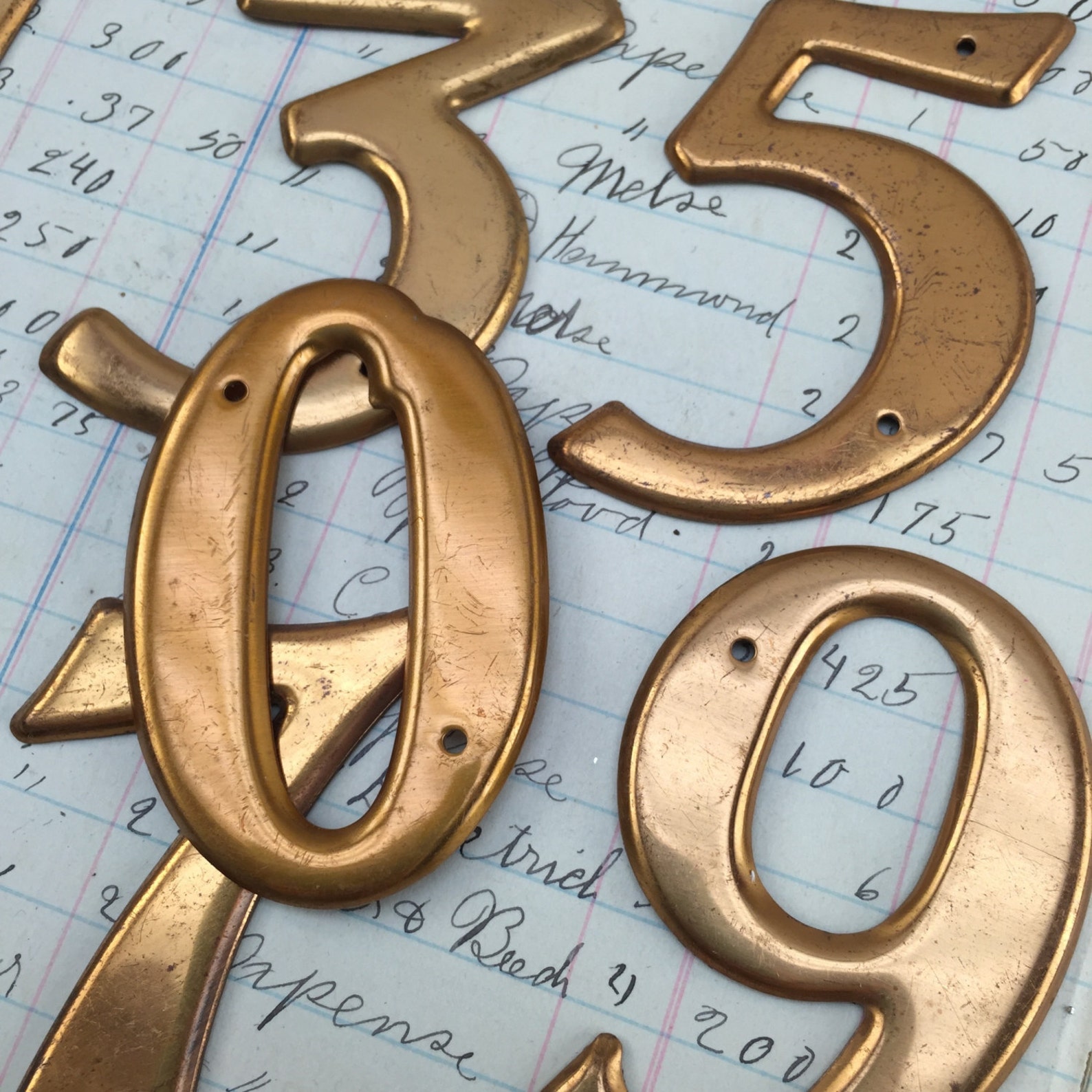 Copper Industrial Metal Numbers 2.5 Small Vintage - Etsy
