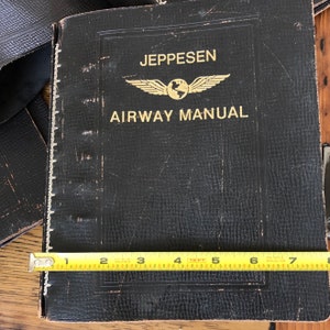 Vintage Jeppesen Airway Manual 7 Ring Binder -flight Book - Top Grain Cowhide - Made in USA - Etsy