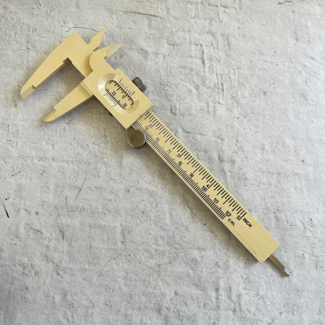 Vintage Plastic Caliper - Old Science Classroom Tool - Measurement Tool ...