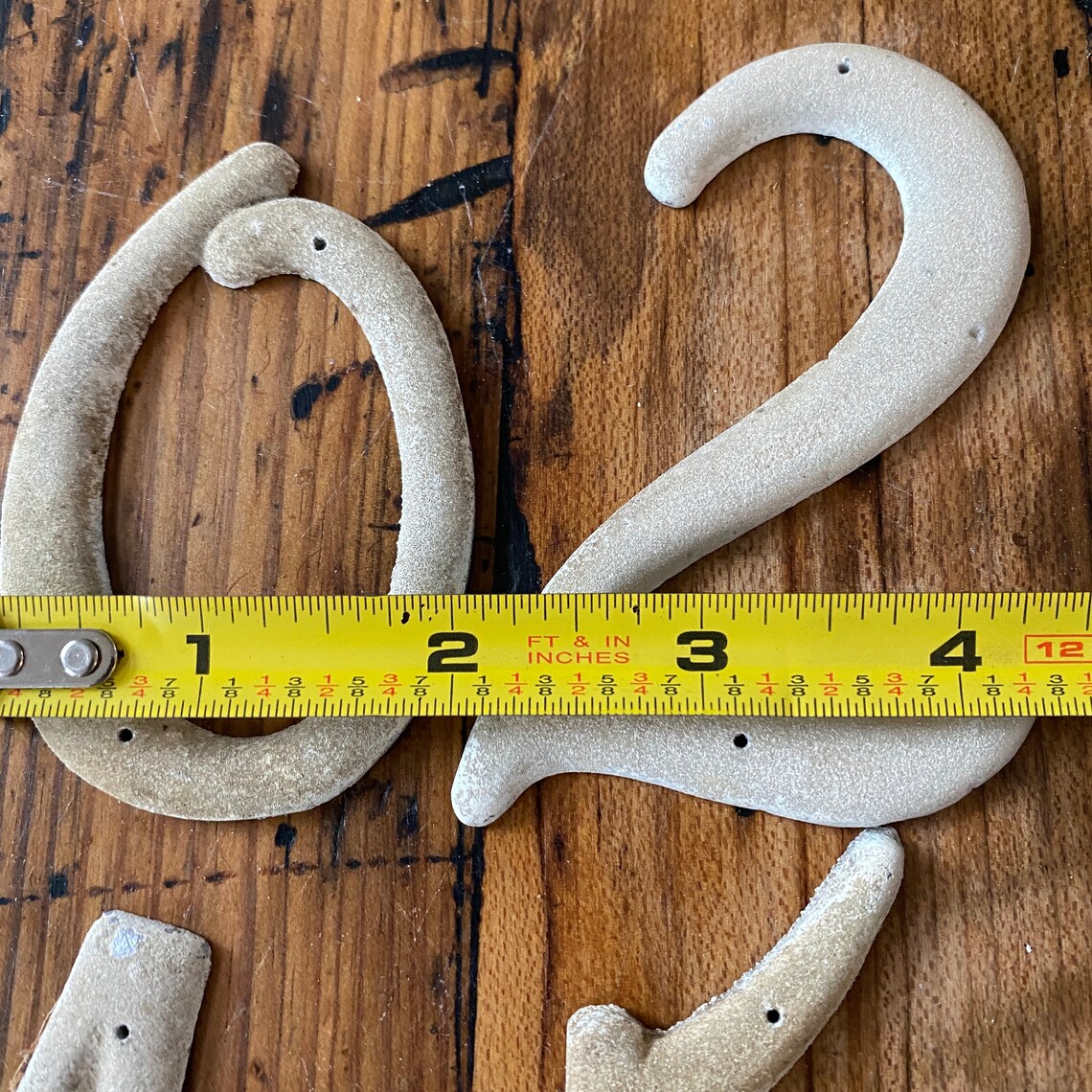 Vintage Reflective Metal Number - Heavy Cast Aluminum Letter - Address ...
