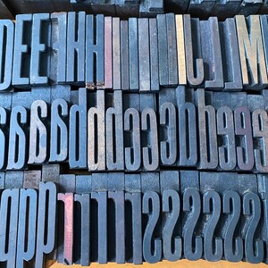 Narrow Font -choose Letter- Skinny WOODEN Letterpress Printing Blocks ...