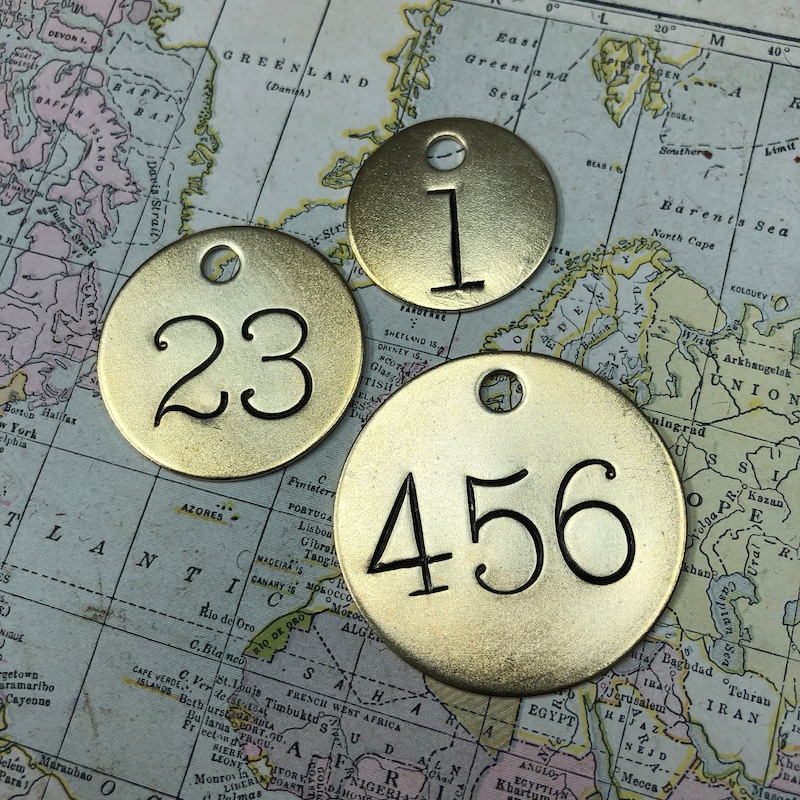 Custom Metal Number Tag - Etsy