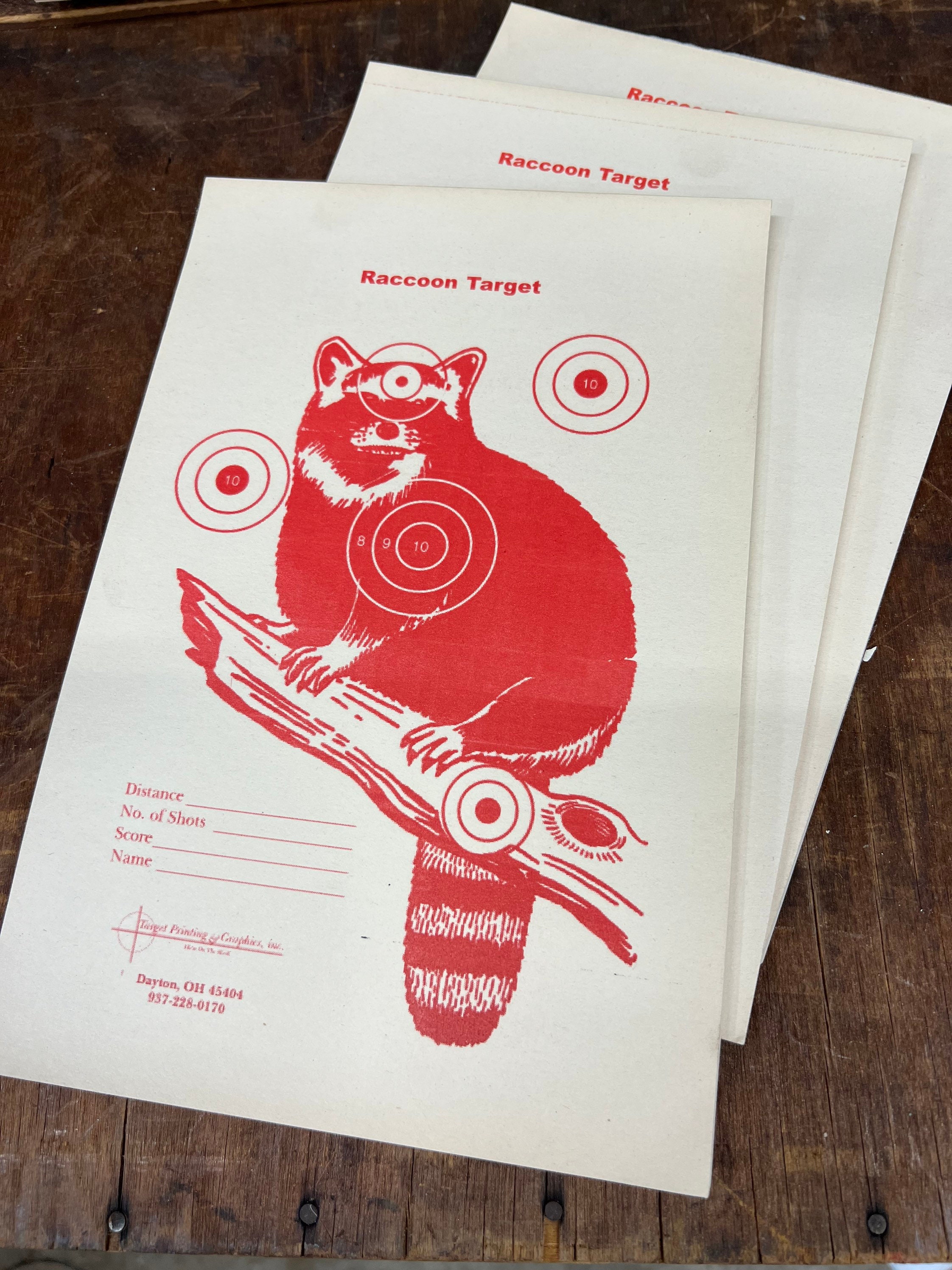Vintage Book of 25 Red Raccoon Paper Targets Paper Target - Etsy