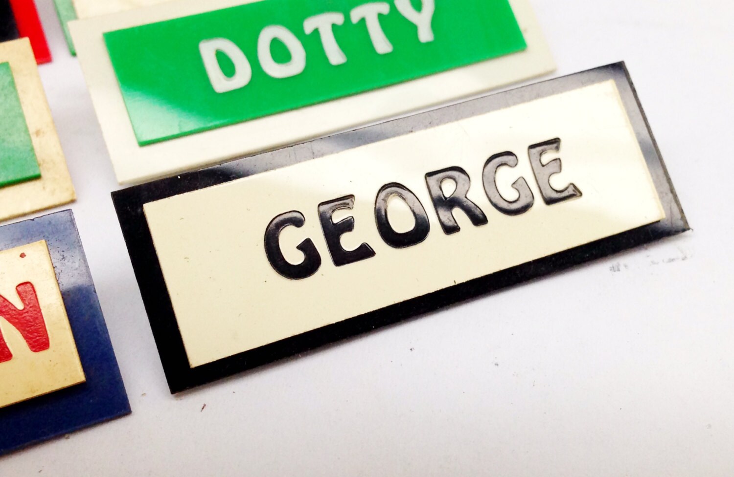 Employee name tag - George - Retro authentic name badge