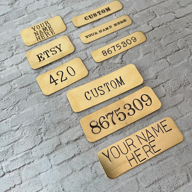 Custom Brass Purse Labels - Etsy
