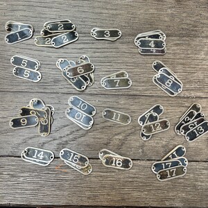 Vintage Locker Numbers - Locker Basket Numbers - Numbered Tags -theater ...