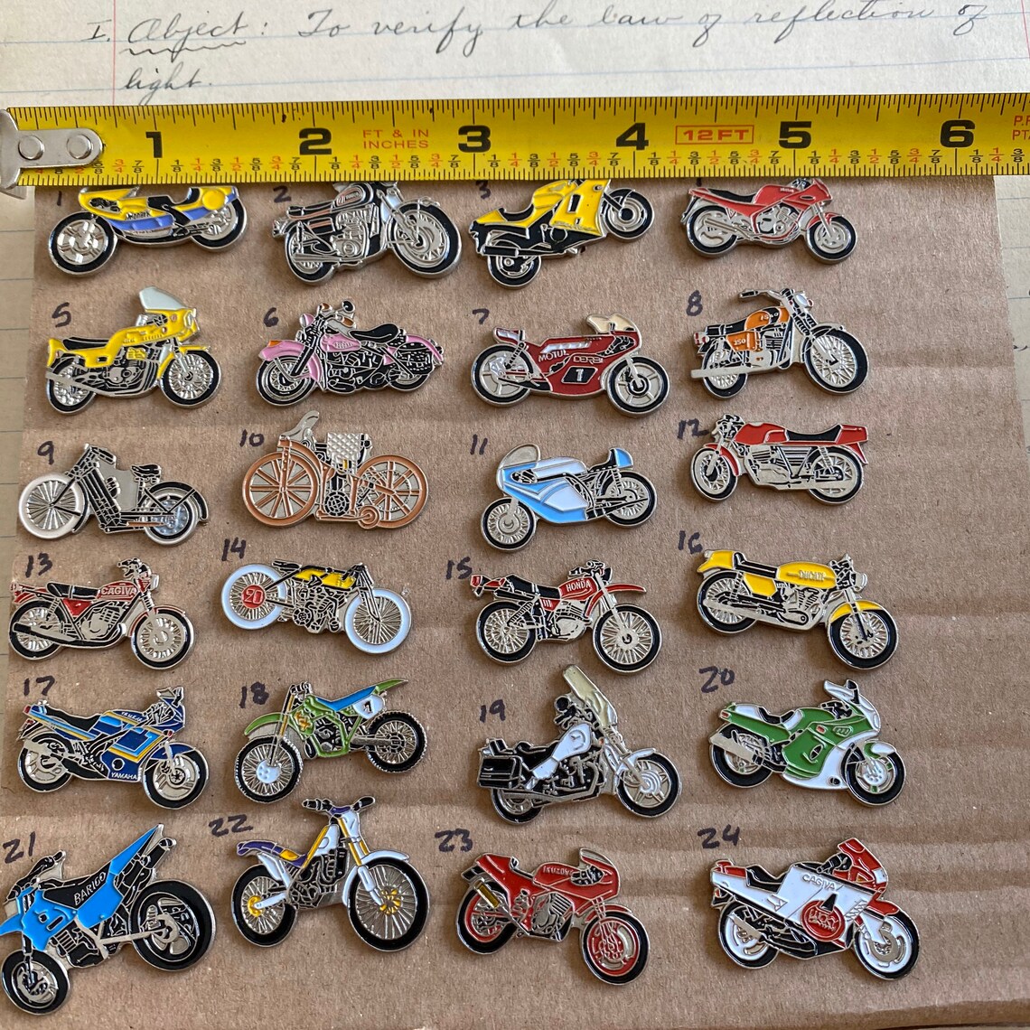 Motorcycle lapel pin vintage motorcycle jacket pin biker | Etsy