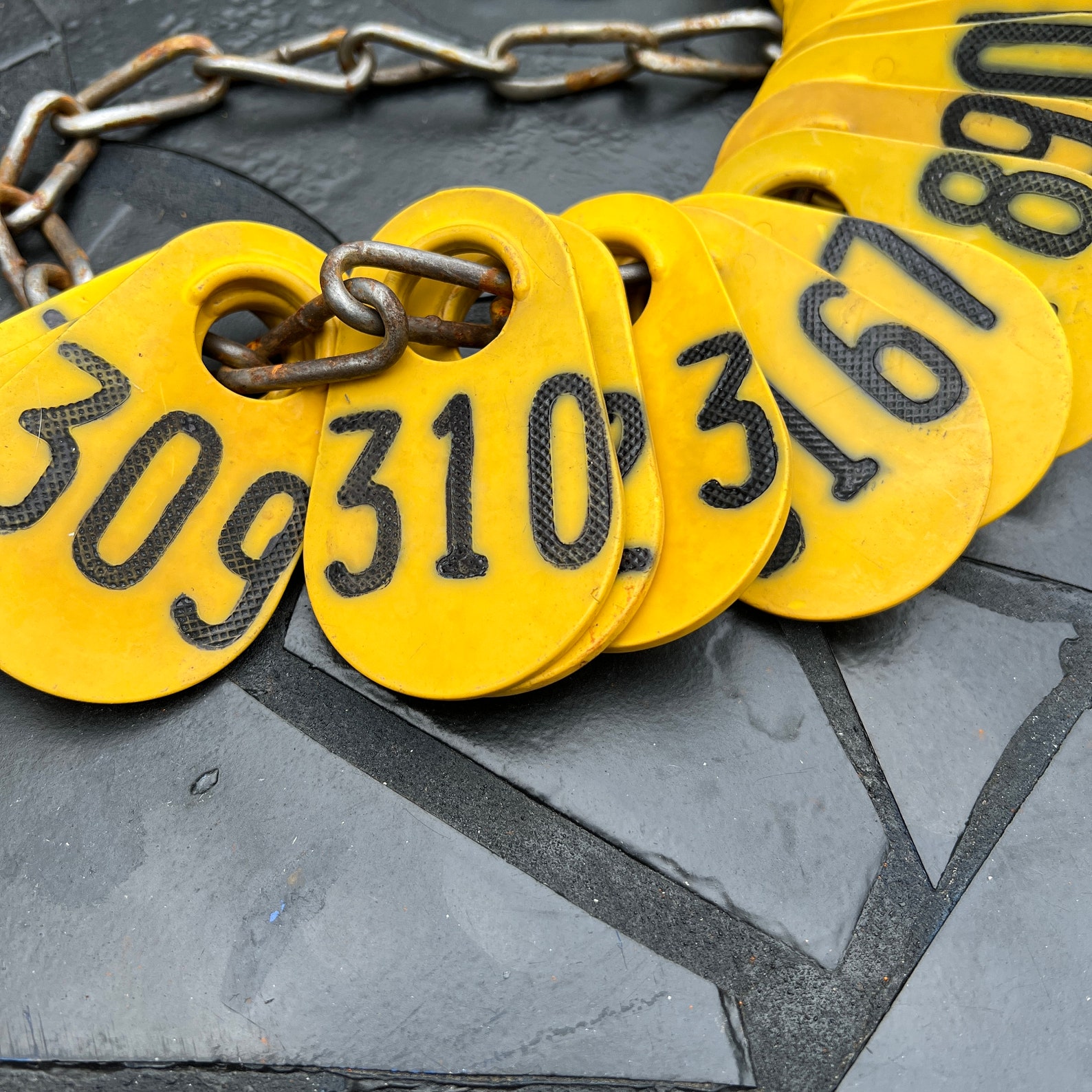 Vintage Yellow Plastic Cow Tag antique Plastic Livestock ID - Etsy