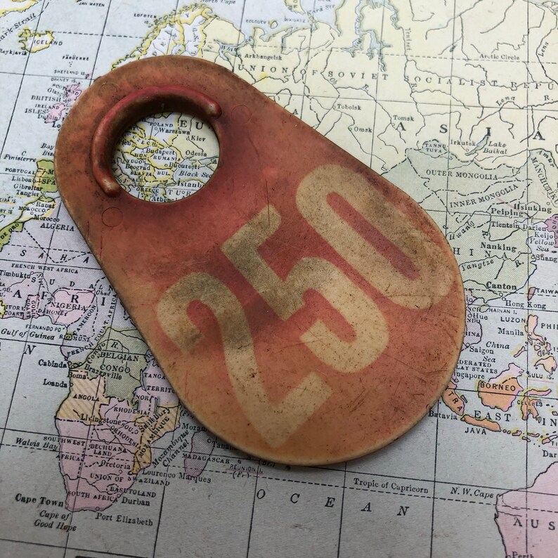 Vintage Plastic Cow Tag 250 antique Plastic Livestock ID - Etsy