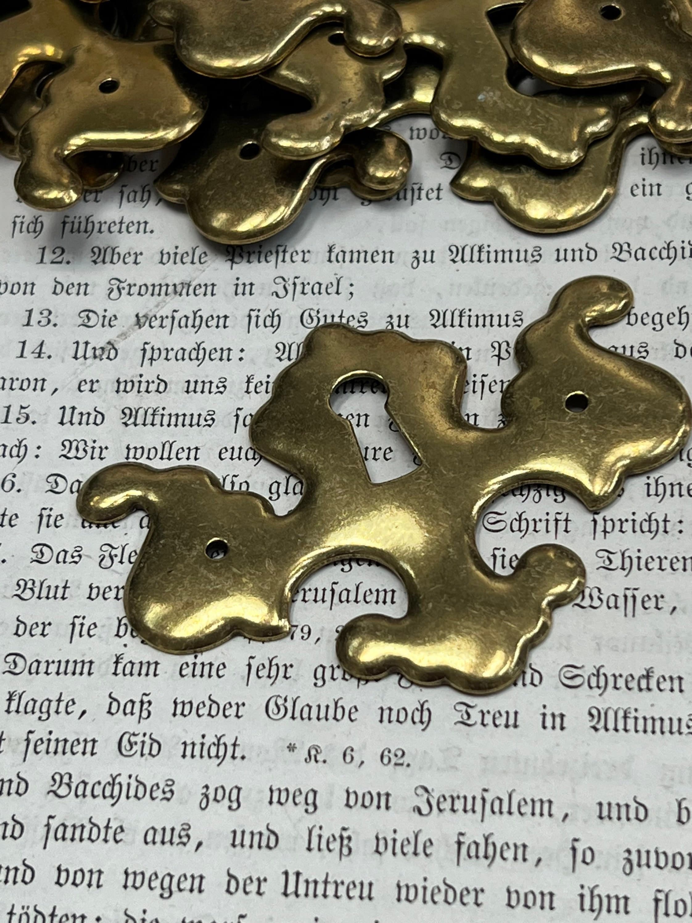 Vintage Brass Keyhole Cover Escutcheon -small Keyhole - Antique Charm ...