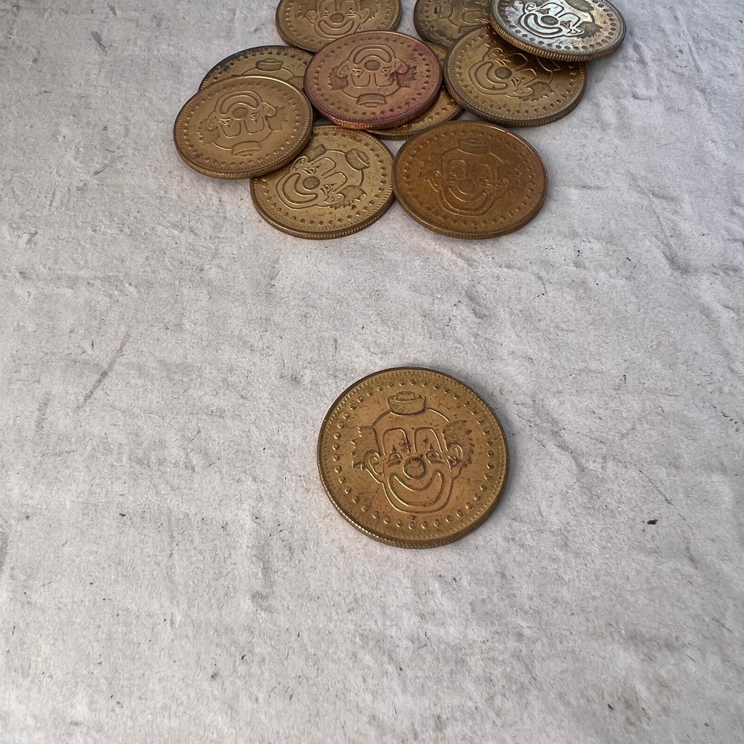 Clown Arcade - Set of Tokens -vintage Tokens Old Coin Assortments ...