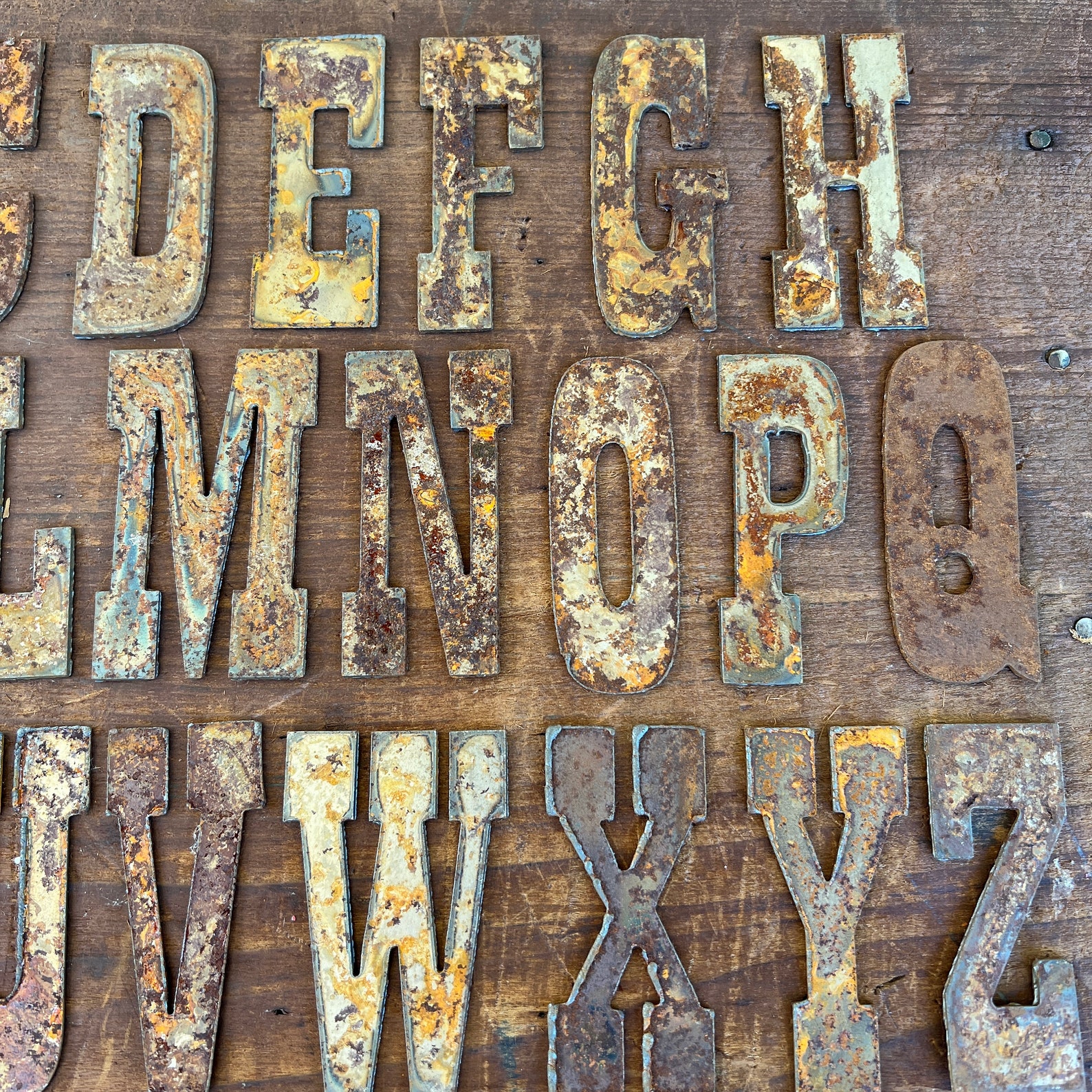 Rusty Metal Letters and Numbers - 3" Letter– Sign Letter - Address ...