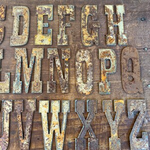 Rusty Metal Letters and Numbers - 3" Letter– Sign Letter - Address ...