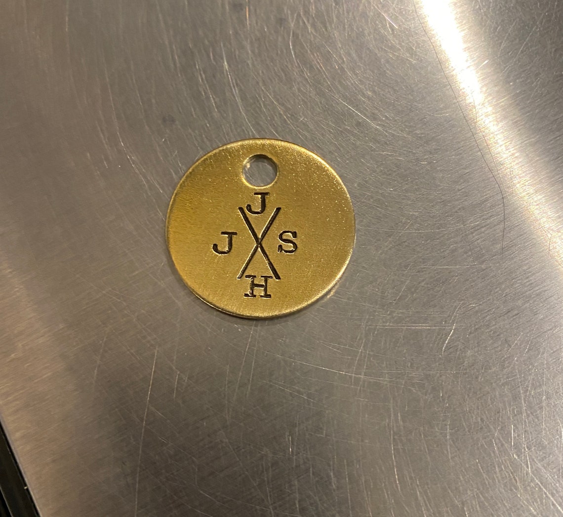 Family Initial Tag X With Letters 1 Round Hand - Etsy