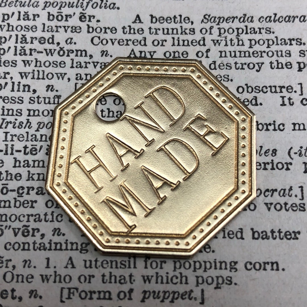 Custom Hand Punched Octagon Brass Tag - Hotel Room Key Tags - Key Fob ...