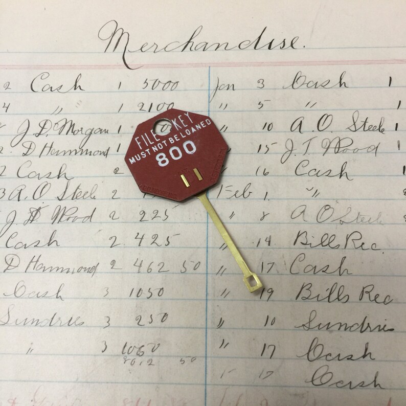 Vintage Key Tag Lot of 10 File Key Tag Master Key File | Etsy