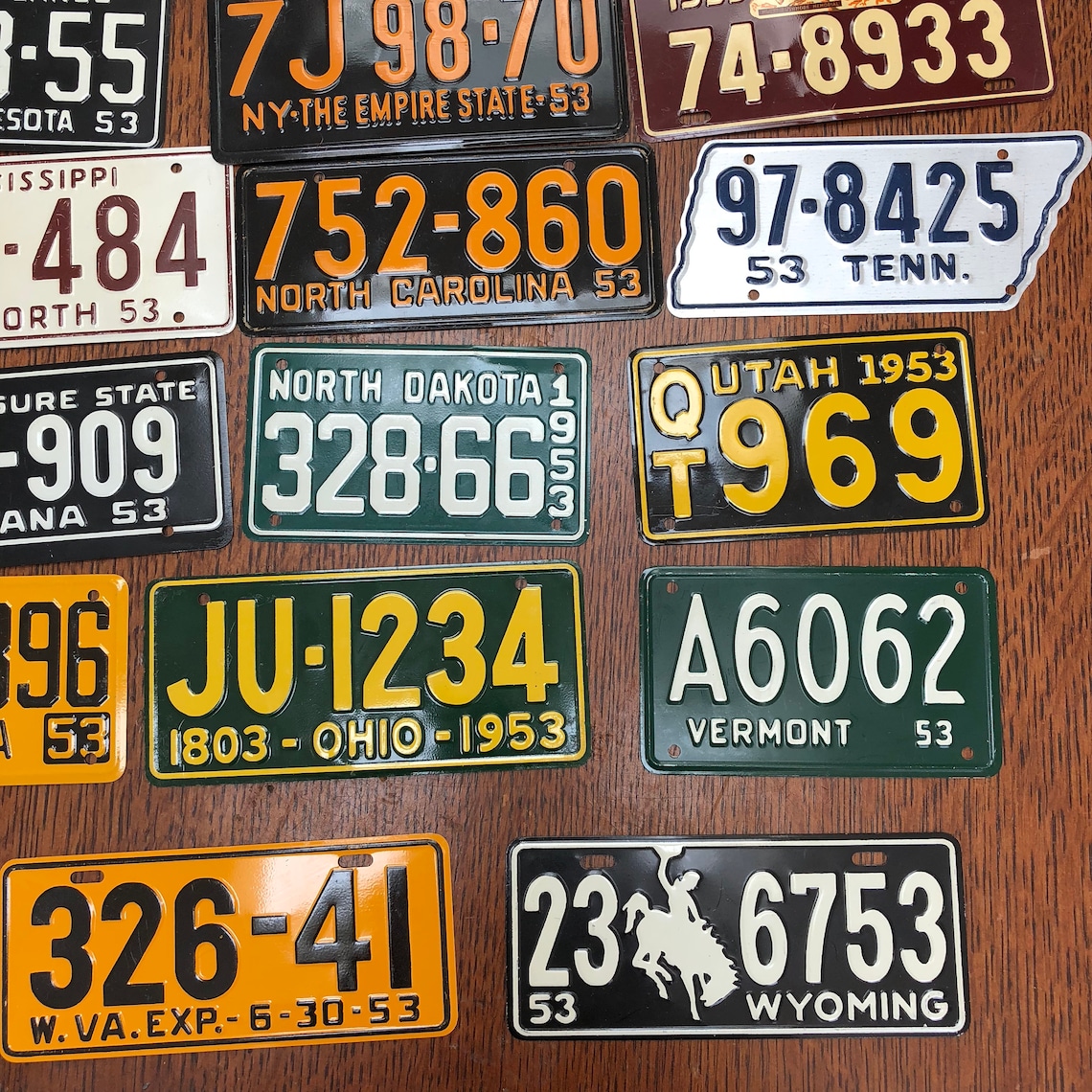 Vintage 1953 Bike License Plates Choose your state Kids | Etsy