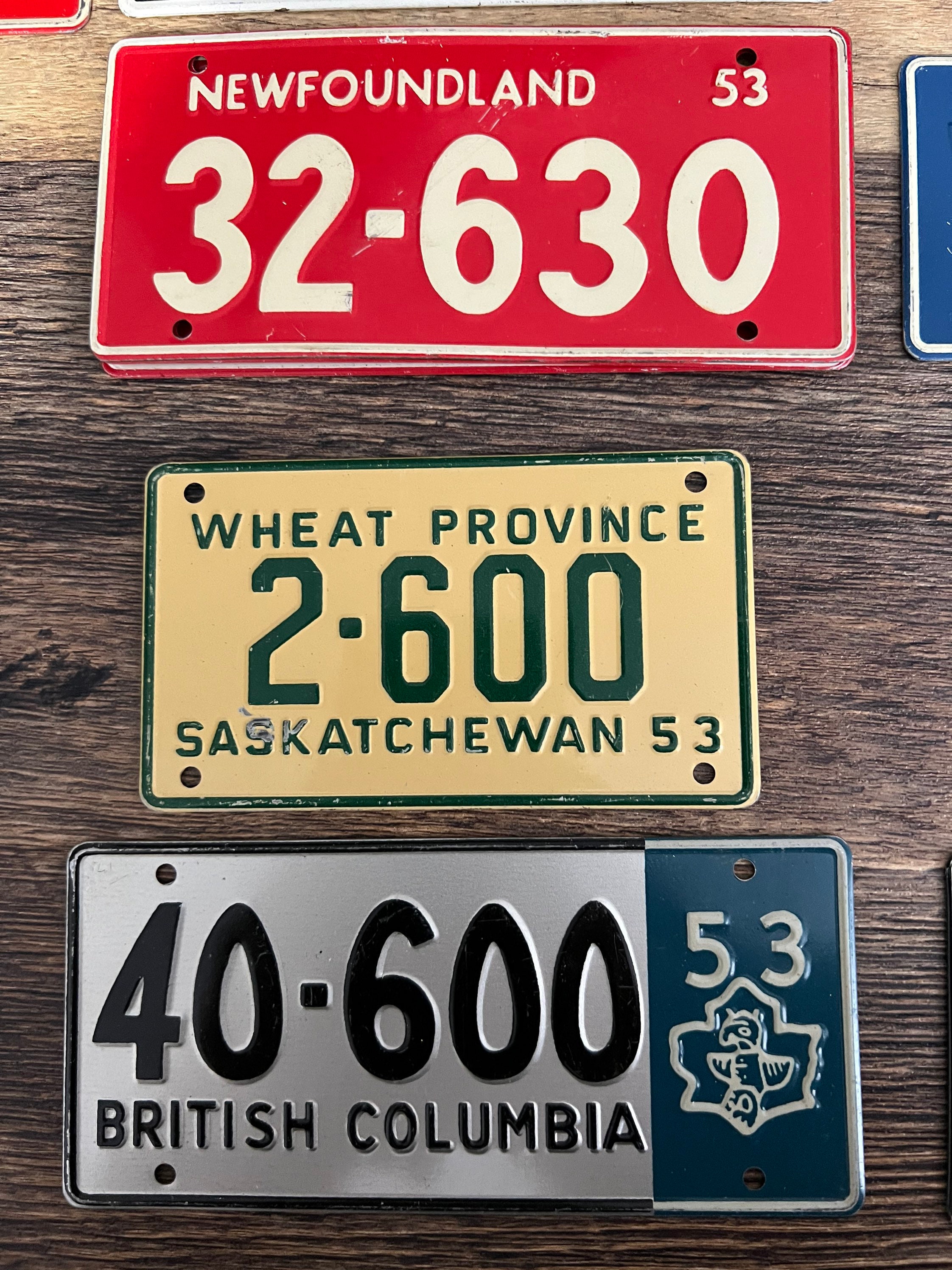 Vintage 1953 Bike License Plates - International Countries - Kids ...