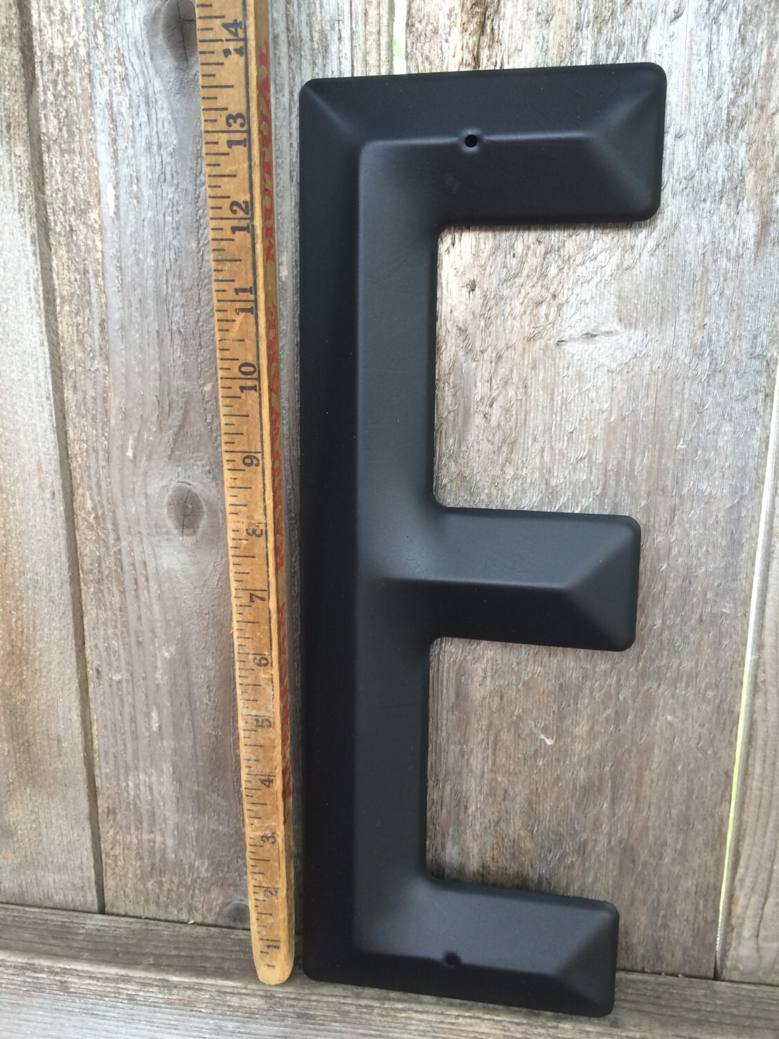 14 Vintage Industrial Metal Marquee Letter E - Black metal - NOS Steel ...