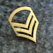 Military Chevron Rank Pin - Army Uniform Pin - Vintage Armed Forces Pin ...