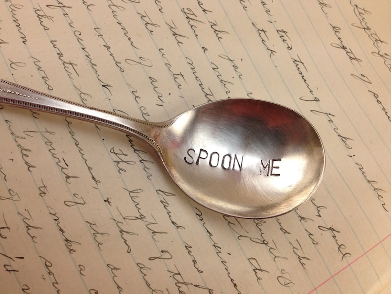 Spoon Me Hand Stamped Spoon - Valentine Gift - Handmade Coffee Lover ...