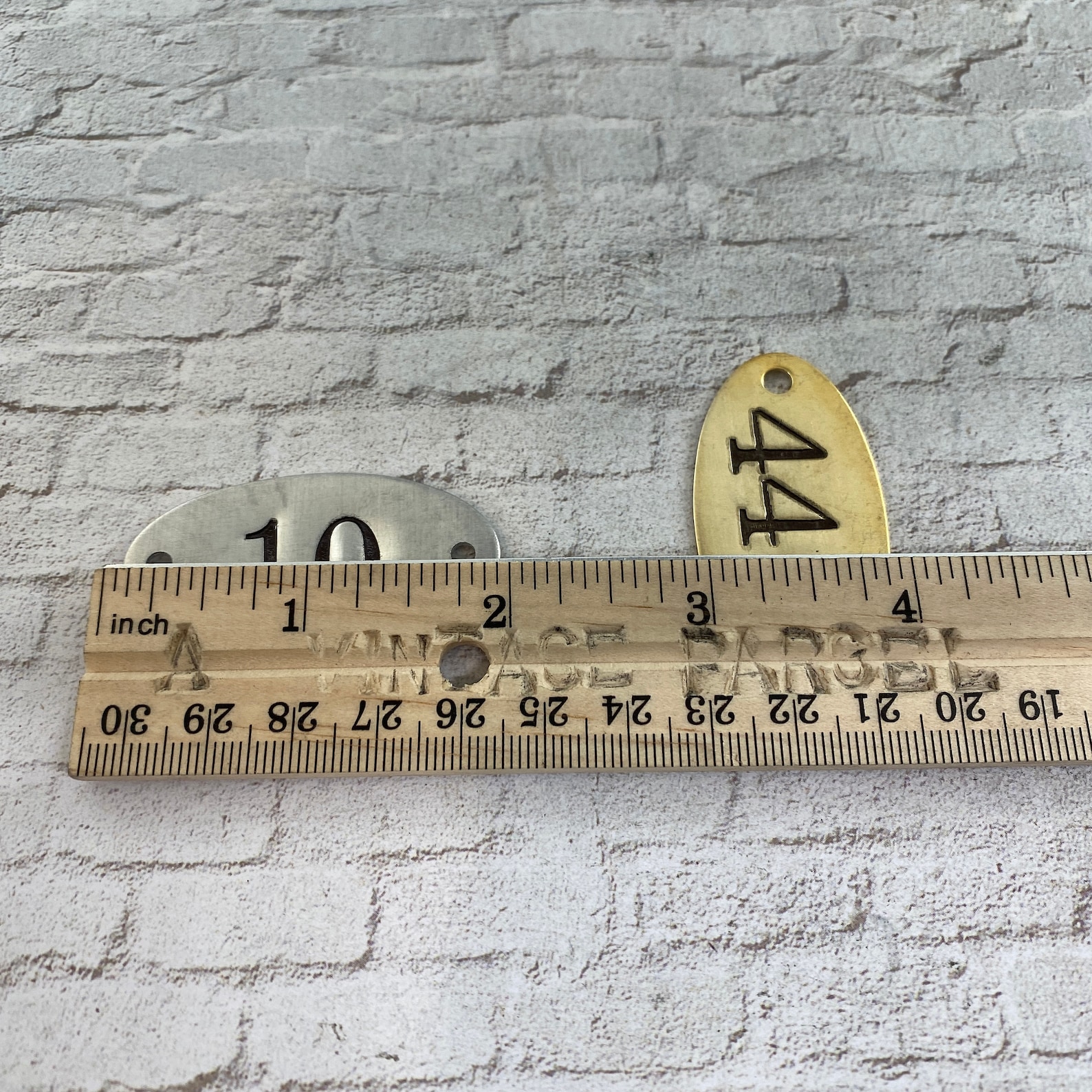 Hand Punched Brass or Aluminum Numbered Tags Custom Numbered | Etsy UK