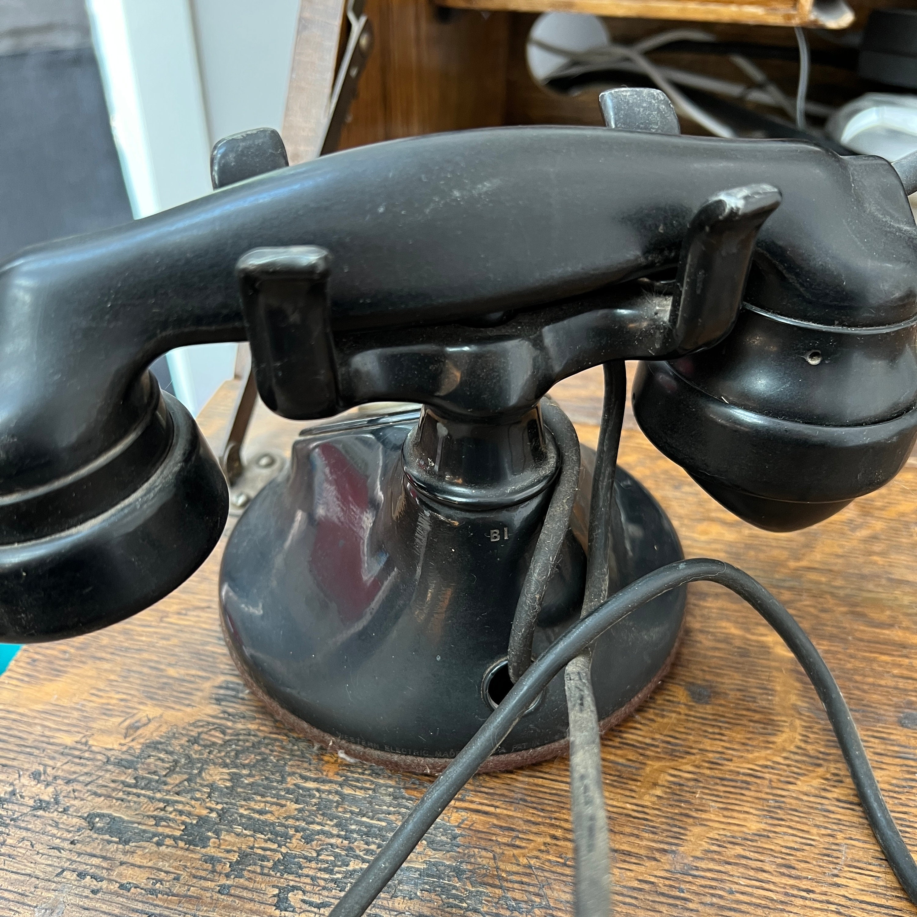 Vintage 1940's Western Electric Desktop Telephone No Dial - B1 Base ...