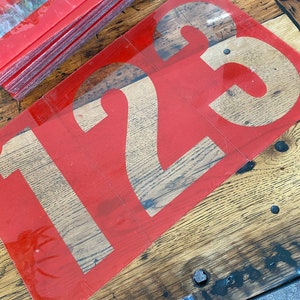 Vintage Red Clear Plastic Numbers – Plexiglas Number - Gas Station ...