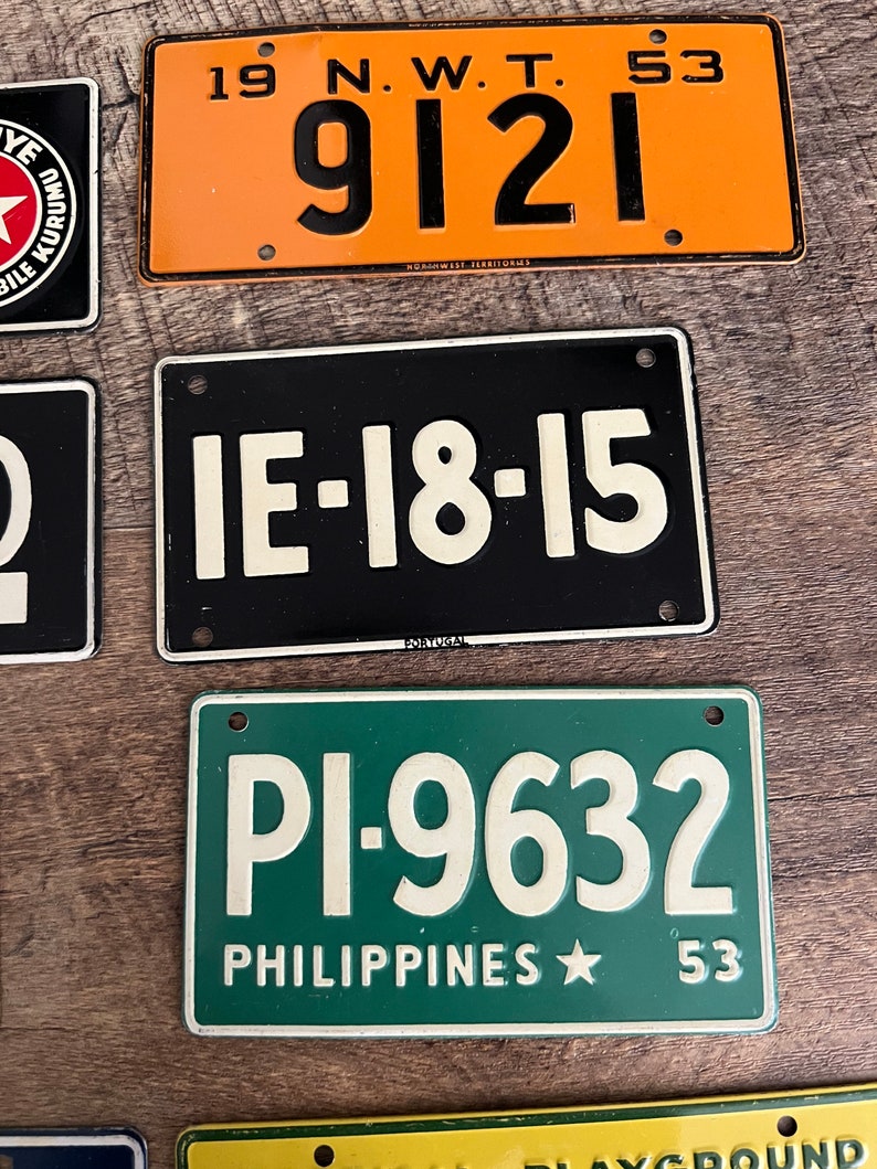 Vintage 1953 Bike License Plates - International Countries - Kids ...