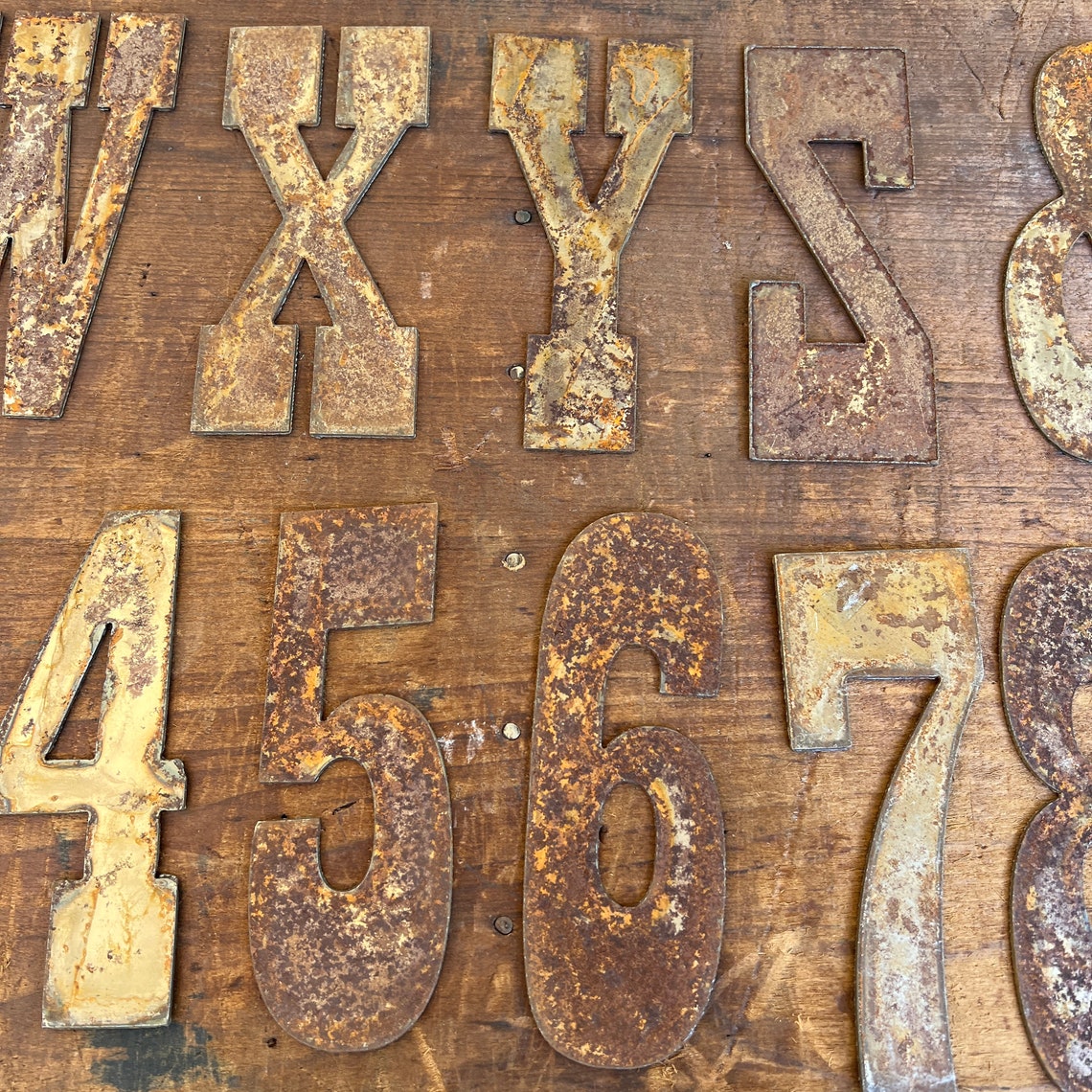 Rusty Metal Letters and Numbers 6 Letter Sign Letter - Etsy