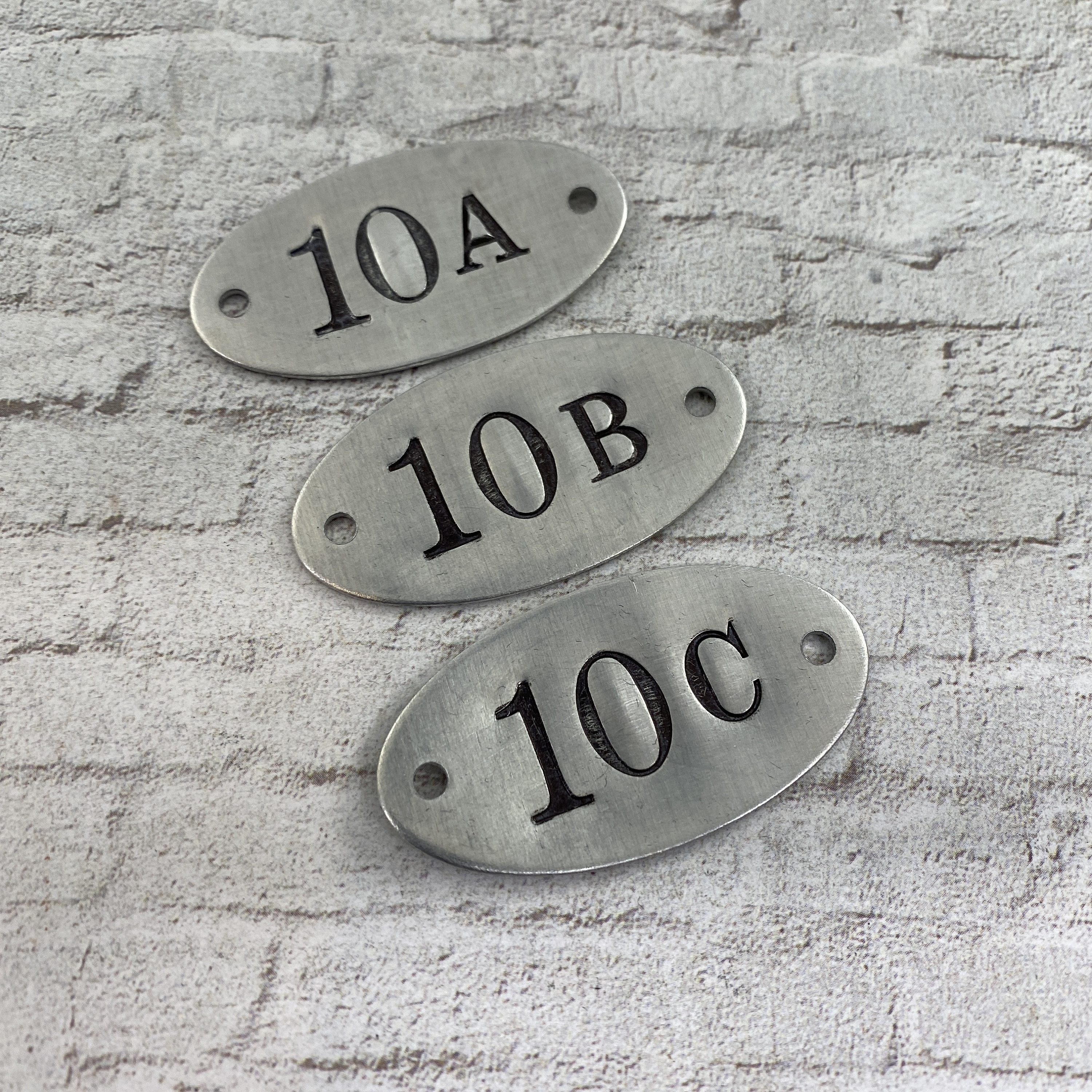 Hand Punched Brass or Aluminum Numbered Tags Custom Numbered - Etsy UK
