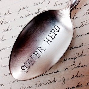Souper Hero - Super Hero Gift Idea - Cool Comic Book Gift Hand Stamped ...