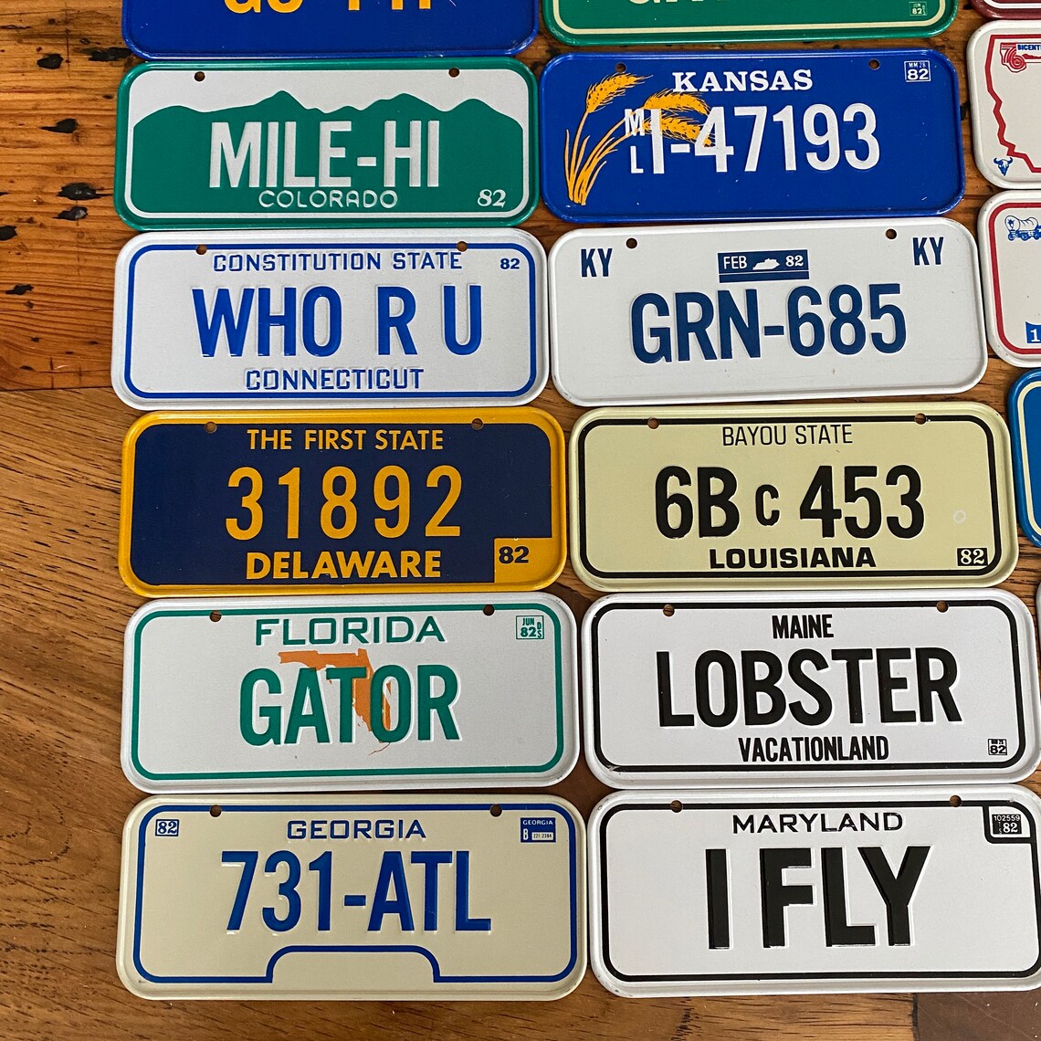 Vintage 1982 Bike License Plates - Choose Your State - Bike Plate ...