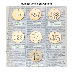 Custom Hand Punched Hotel Room Numbers 3"x1.5" - Oval Locker Number Tag ...