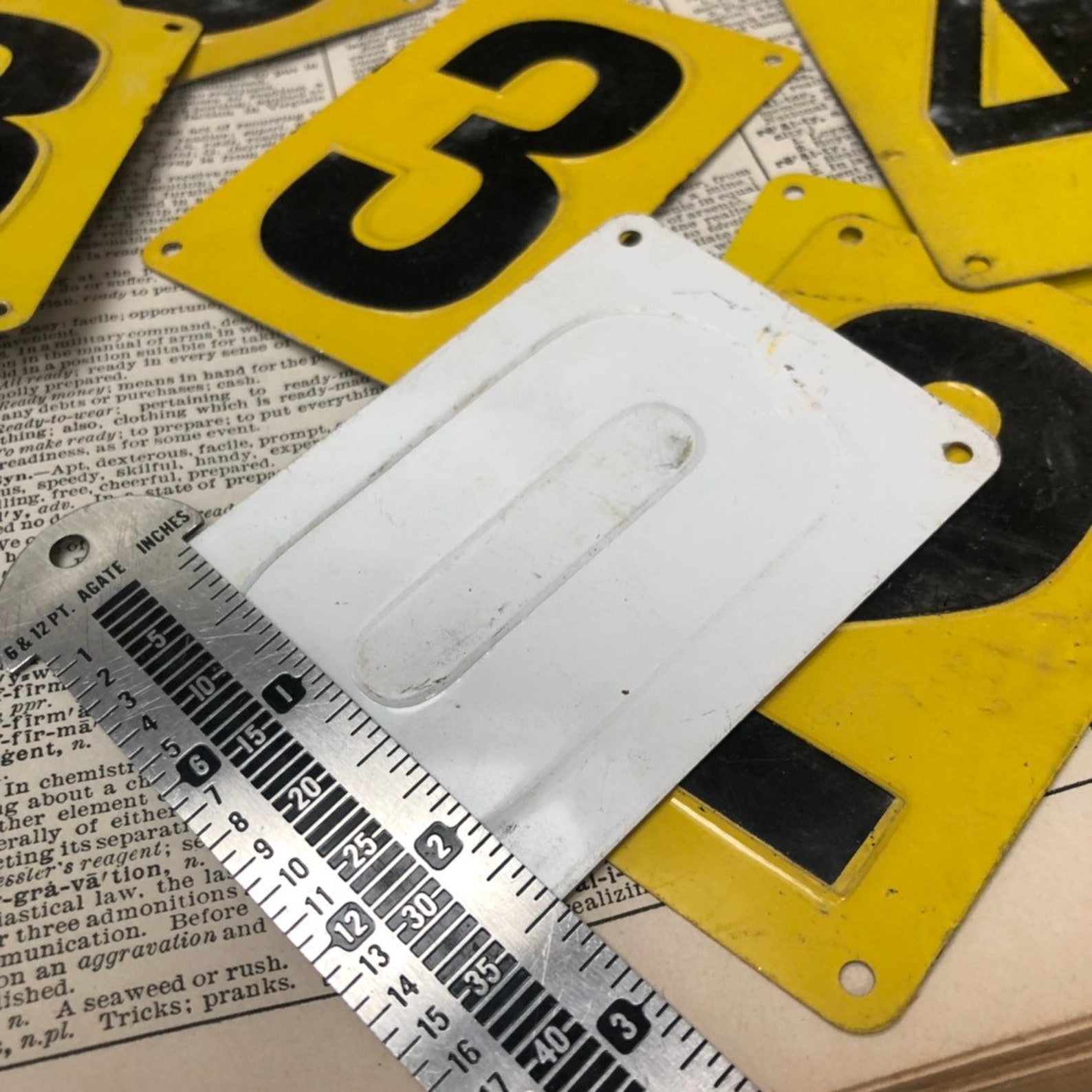 Yellow Aluminum School Bus Number Plates Reflective Number - Etsy Australia