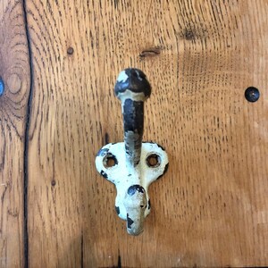 Chippy Light Green/cream Paint Acorn Coat Hooks, Authentic Vintage Coat ...