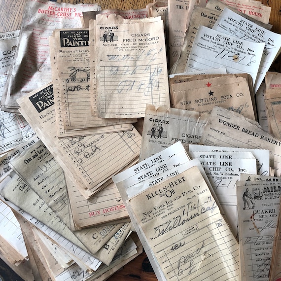 Paper Art & Collectibles ephemera receipts Assorted Antique receipts ...