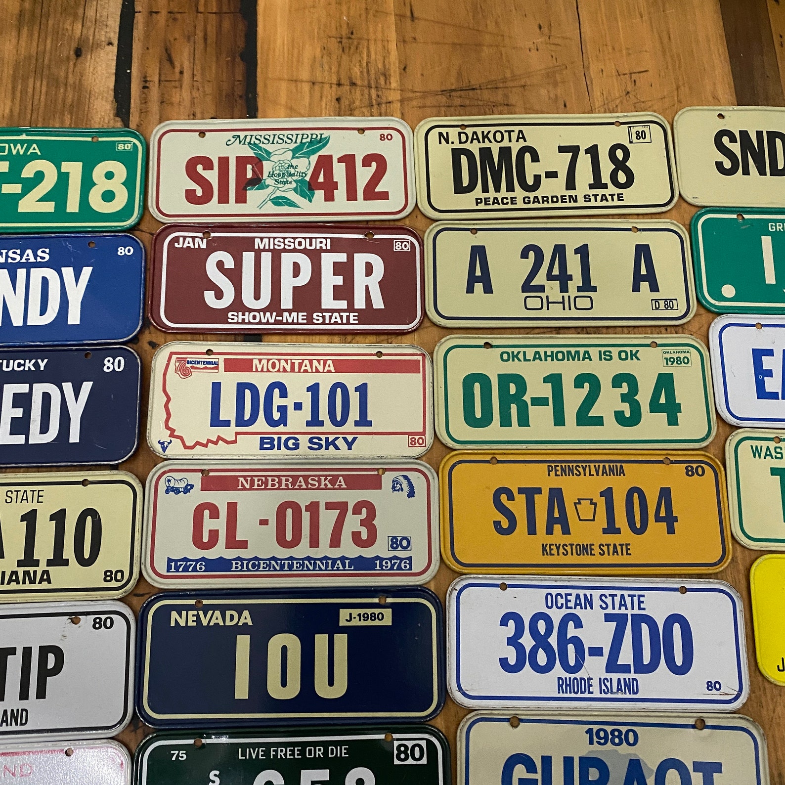 Vintage 1980 Bike License Plates Choose Your State Bike - Etsy