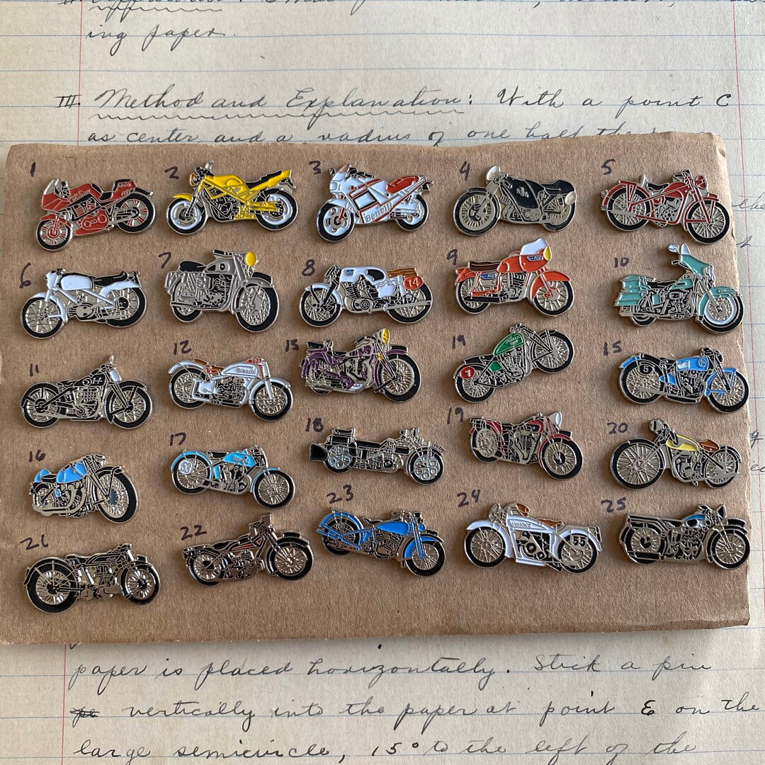 Motorcycle Lapel Pin - Vintage Motorcycle Jacket Pin - Biker Pins ...