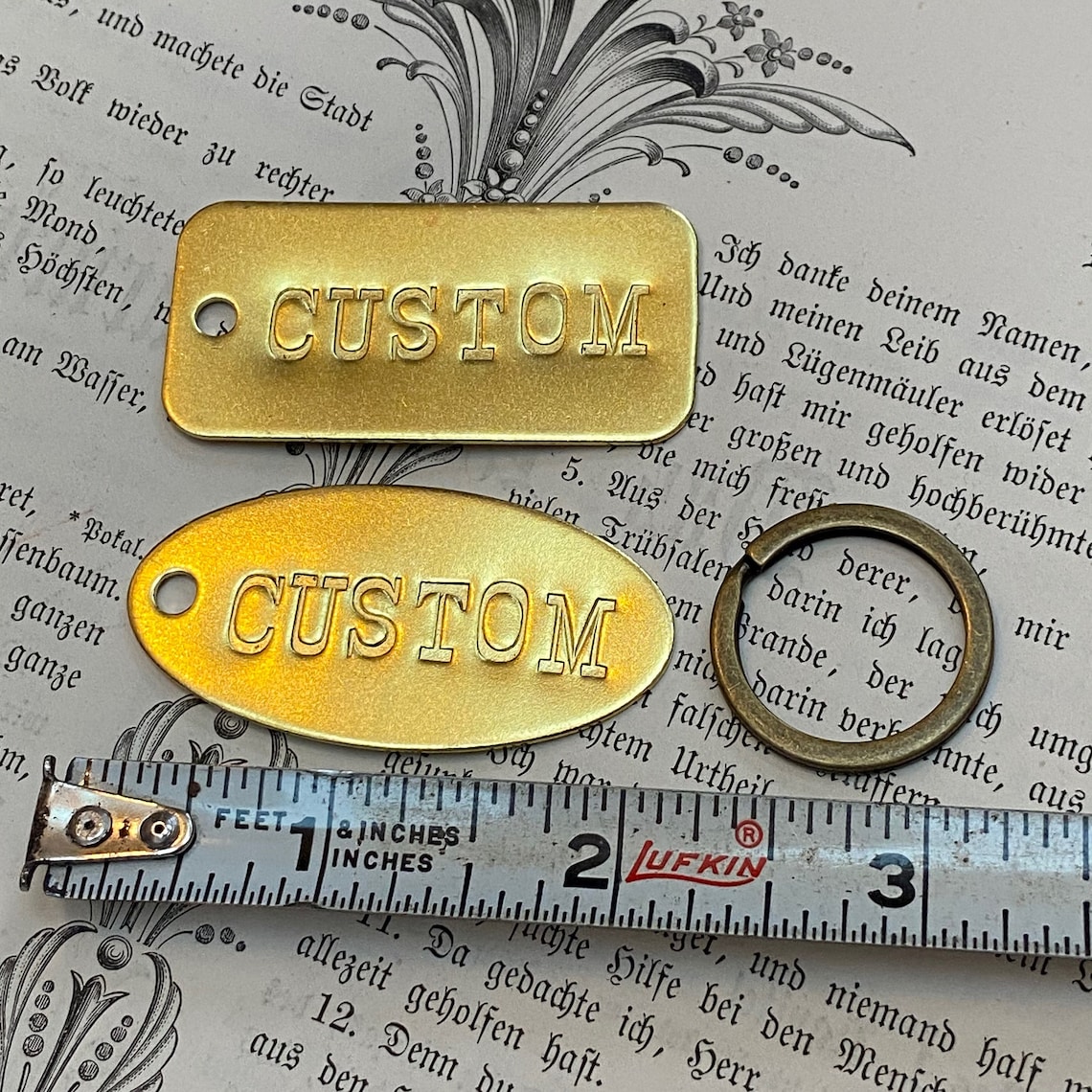 Custom Hand Punched Brass and Metal Tag - Oval or Rectangle Hand ...