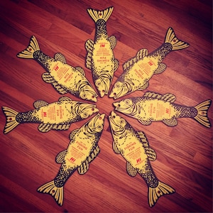 Vintage Fishing Pole Advertising - Cardboard Fish - Fishing Fun ...