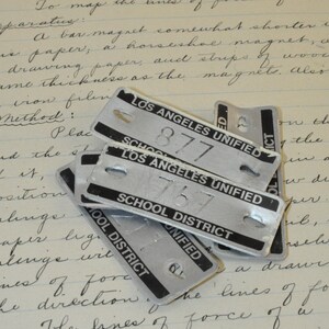 Set of 1, 5, or 10, Industrial Locker Number Plates - Los Angeles ...