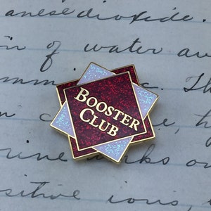 Booster Club Pin Gold Enamel Metal Lapel Pin Letterman Pin High School ...