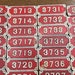 Vintage Fire Box Numbers Red Tags Metal Tag Favorite Numbers Industrial ...