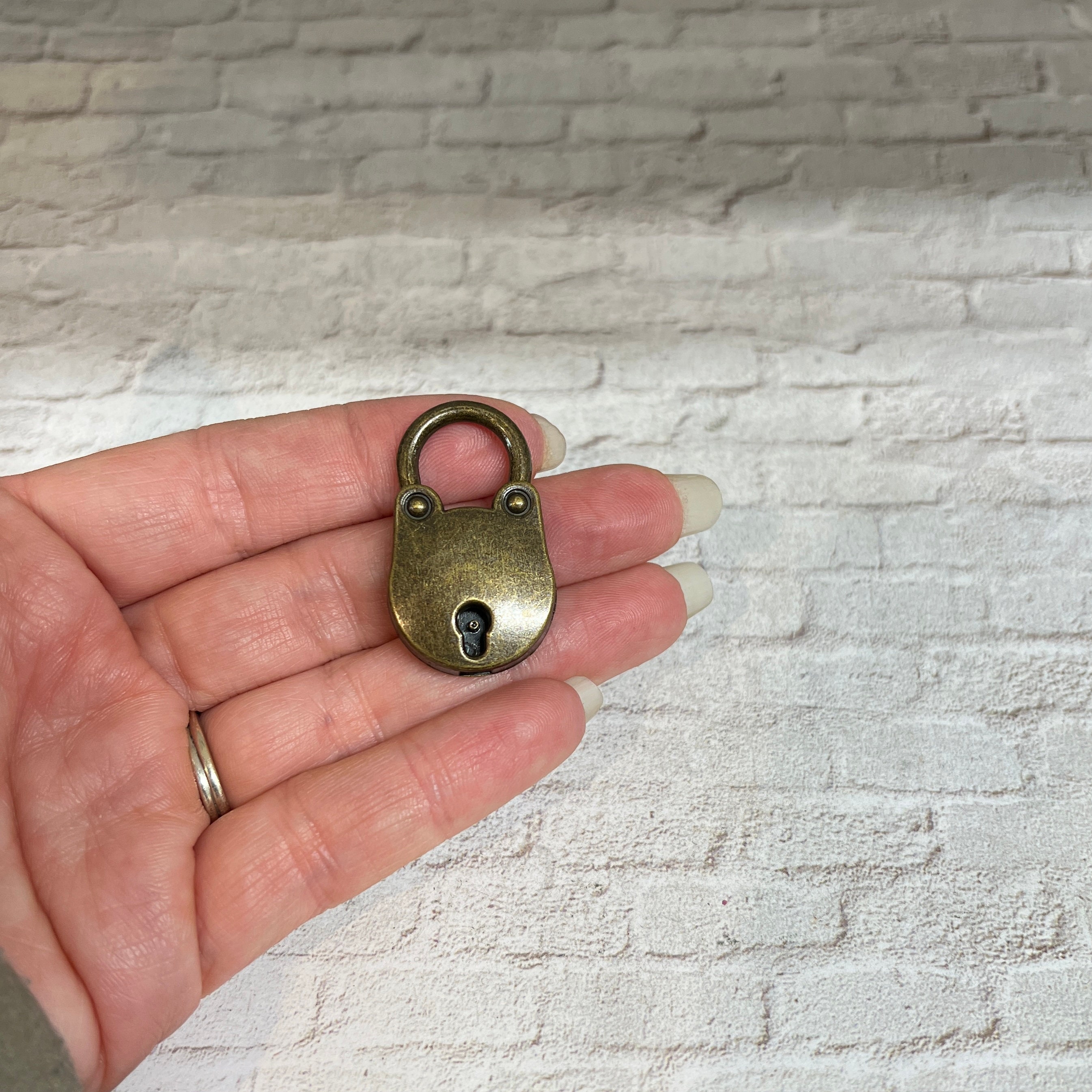 Vintage Style Brass Look Padlock Small Jewelry Box Lock - Etsy