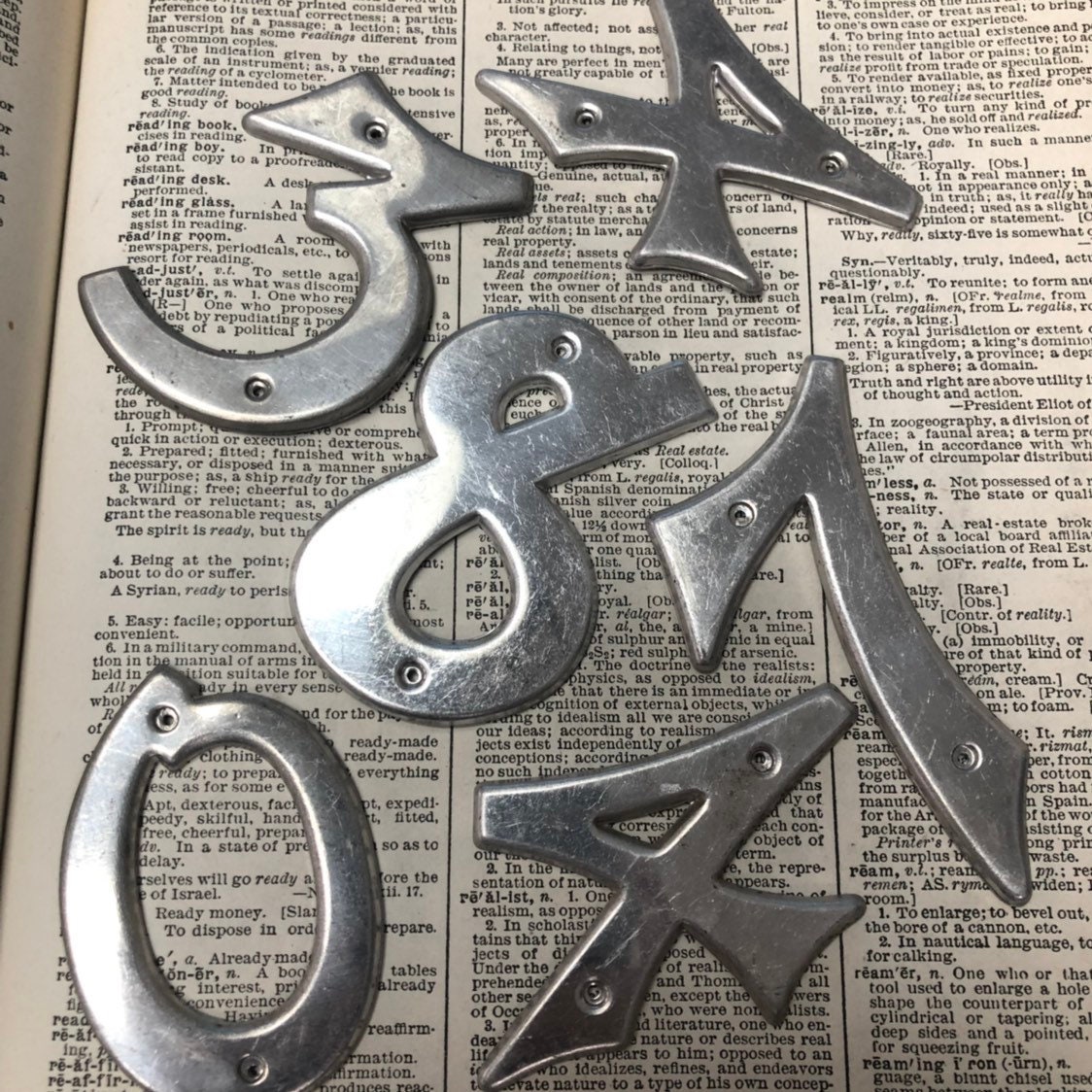 Industrial Metal Numbers 3 Small Vintage Metal Numbers - Etsy