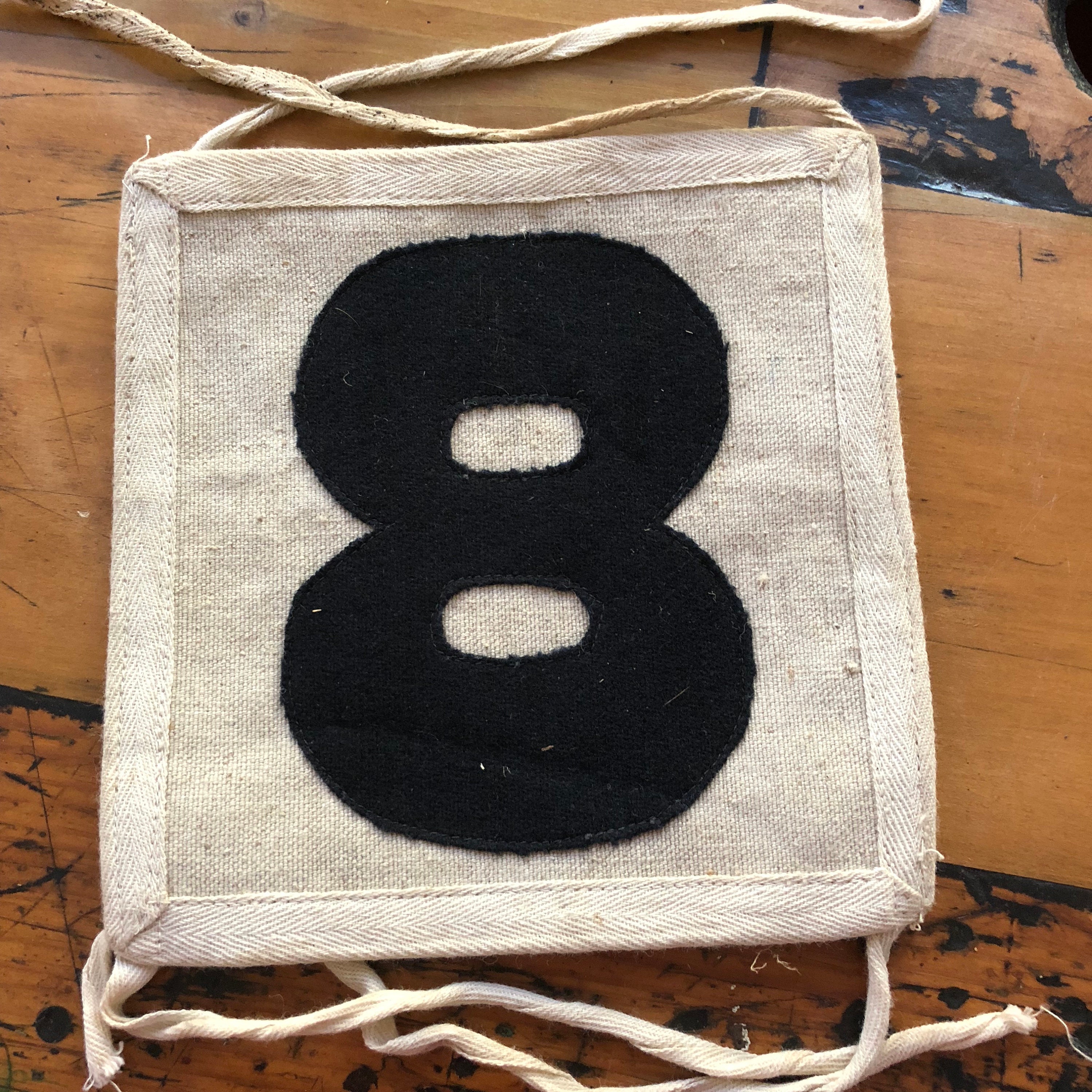 Vintage Horse Jockey arm band - Number 8 - Canvas and Felt - Horse ...