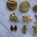 Vintage Varsity Sport Pin Gold Metal Letterman Pin - Etsy