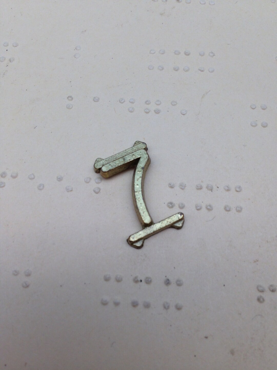 Small Number 7 Seven - Vintage Brass House Numbers - Salvaged Sign ...