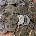 Vintage Numbered Round Brass Tool Tag With Chain - ONE Vintage Tool ...
